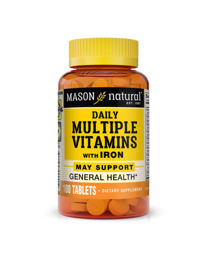 MASON NATURAL DAILY MULTIPLE VITAMINS WITHE IRON 100 COMPRIMES - M...