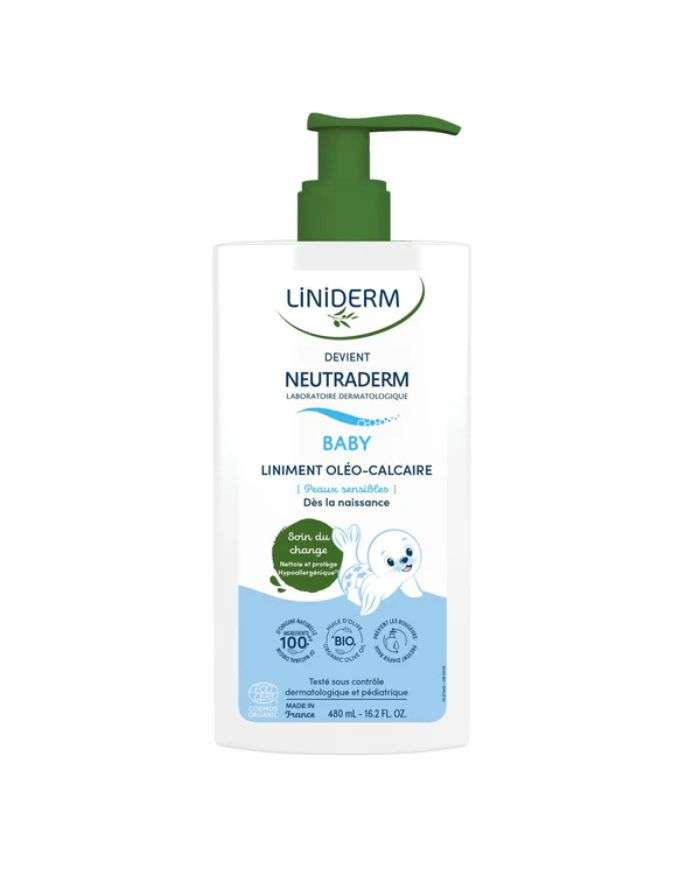 GILBERT LINIDERM LINIMENT OLEO CALCAIRE AVEC POMPE 480 ML - GILBER...
